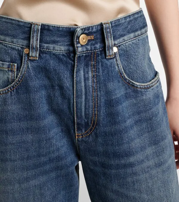 Brunello Cucinelli Low-rise Straight Jeans - Blue