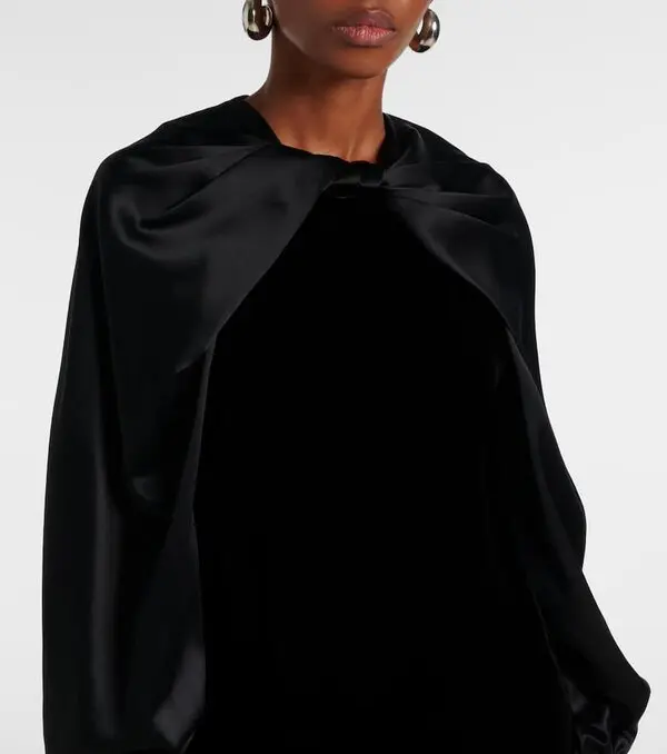 Max Mara Zarella Velvet And Satin Minidress