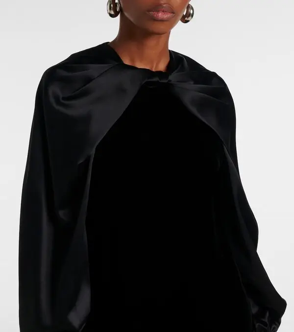 Max Mara Zarella Velvet And Satin Minidress