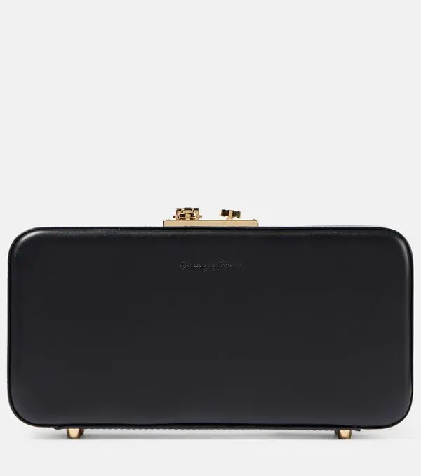 GIANVITO ROSSI Leather Clutch - Black