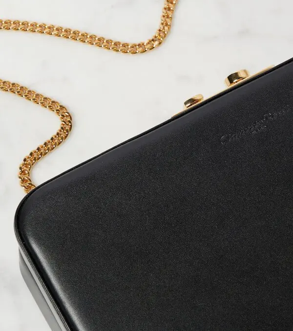 GIANVITO ROSSI Valì Leather Clutch - Black