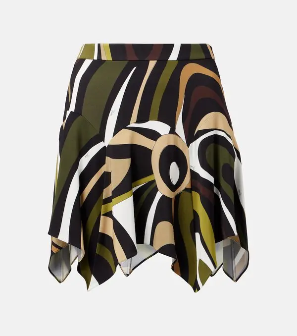 Emilio Pucci Marmo Asymmetric Miniskirt - Multicoloured