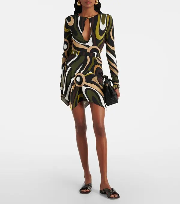 Emilio Pucci Marmo Asymmetric Miniskirt