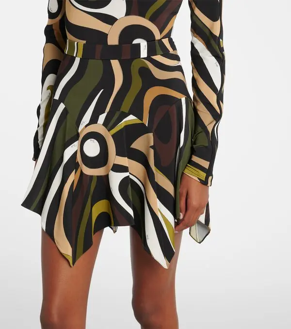 Emilio Pucci Marmo Asymmetric Miniskirt