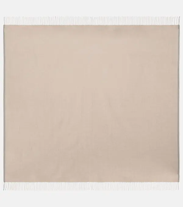 Brunello Cucinelli Fringed Cashmere Throw - Beige