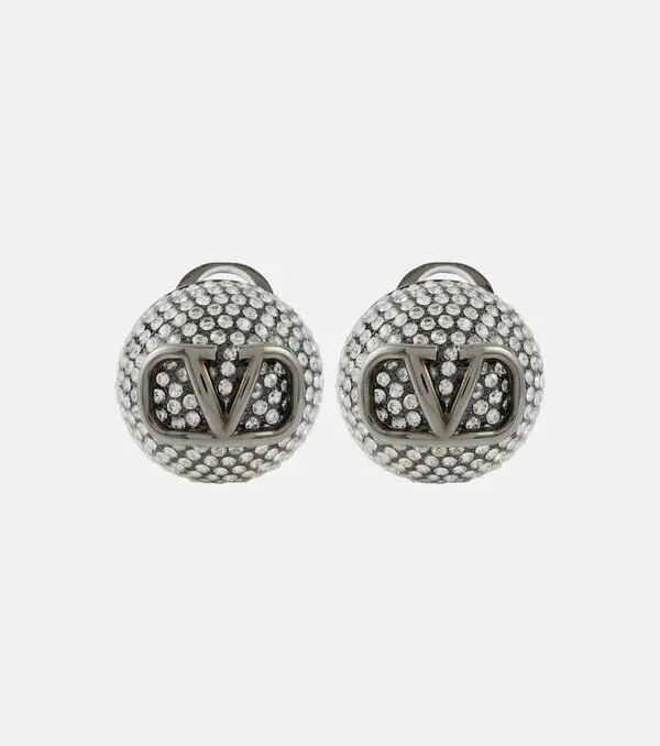 Valentino Garavani Vlogo Signature Clip-on Earrings - Silver