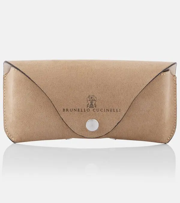 Brunello Cucinelli Acetate Round Frame Sunglasses