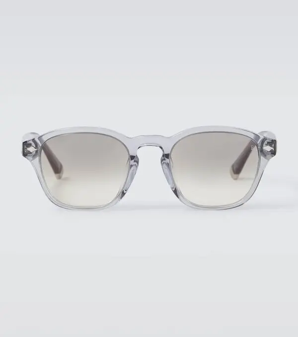 Brunello Cucinelli Intarsia Rays Round Sunglasses - Grey