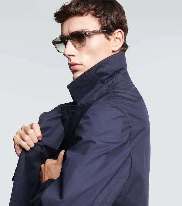 Brunello Cucinelli Intarsia Rays Sunglasses