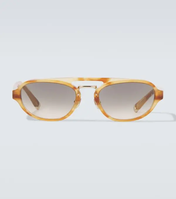 Brunello Cucinelli Tortoiseshell-effect Browline Sunglasses - Brown