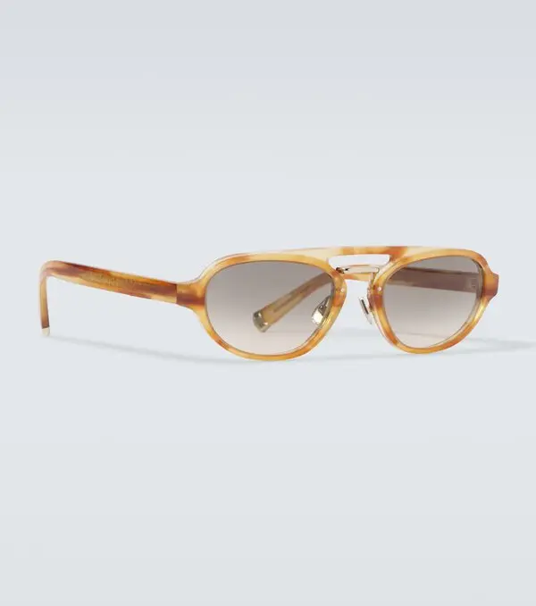 Brunello Cucinelli Tortoiseshell-effect Browline Sunglasses