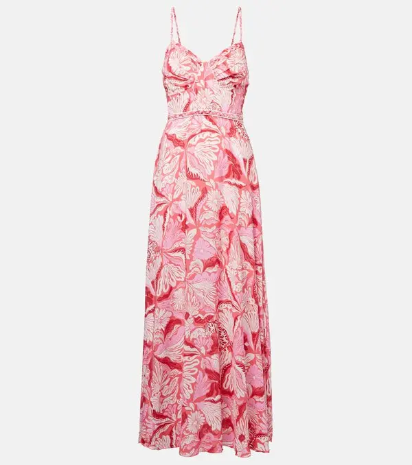 Poupette St Barth Cara Floral Maxi Dress - Pink