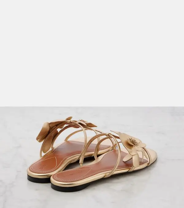 Zimmermann Orchid Metallic Leather Sandals