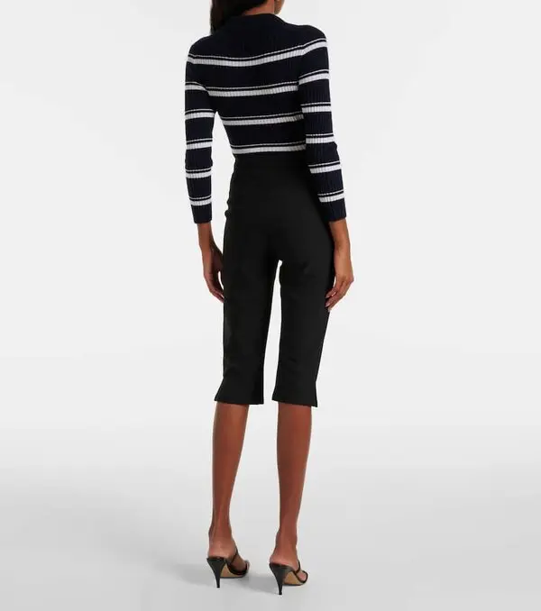Vince Mid-rise Slim Capri Pants - Black