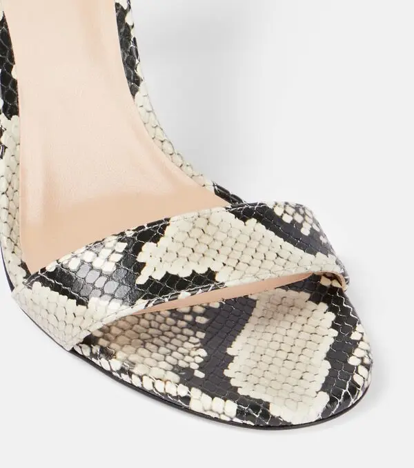 TOM FORD Padlock 105 Snake-effect Leather Sandals