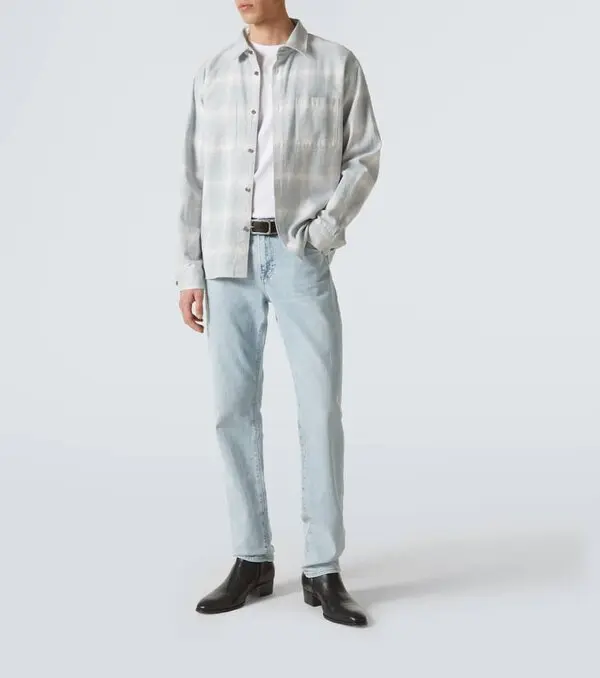 FRAME Checked Cotton Overshirt