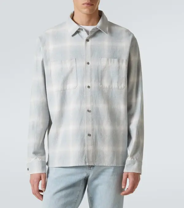 FRAME Checked Cotton Overshirt