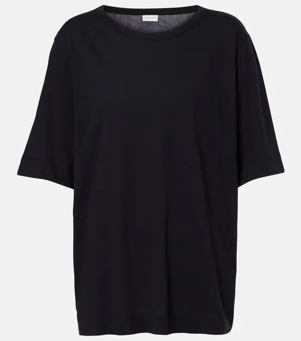 Dries Van Noten Oversized Cotton Jersey T-shirt - Black