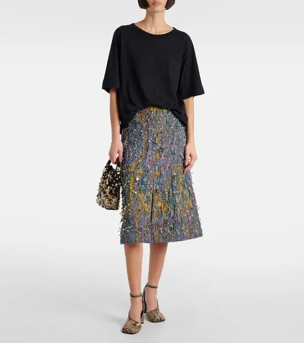 Dries Van Noten Oversized Cotton Jersey T-shirt - Black