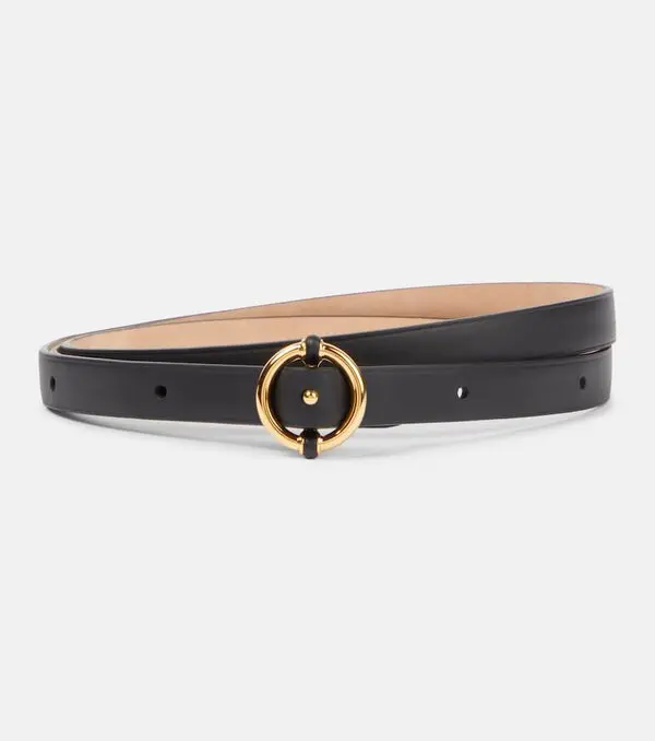Loro Piana Helm Leather Belt - Black