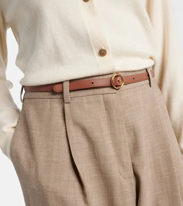 Loro Piana Helm Leather Belt - Brown