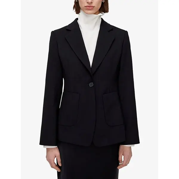 JOSEPH Glenview Single-breasted Stretch-wool Blazer - Black