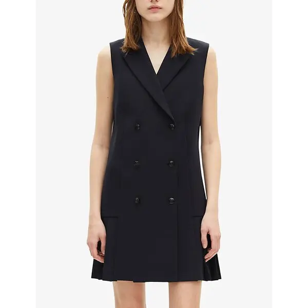 open lace back dress The Kooples Flower Print Pleat Dress Black/Purples Size 1/ UK 8  Willow &  Eve