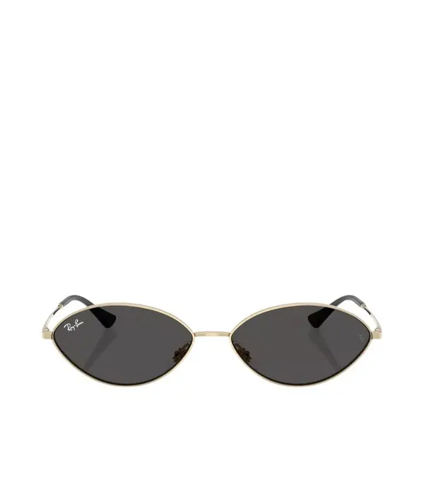 Ray-ban Oval-frame Metal Sunglasses - Gold