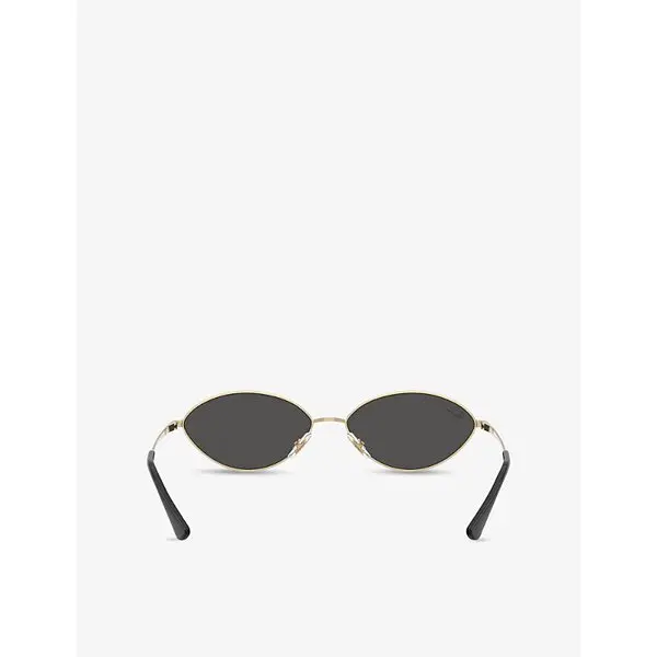 Ray-ban Oval-frame Metal Sunglasses - Gold