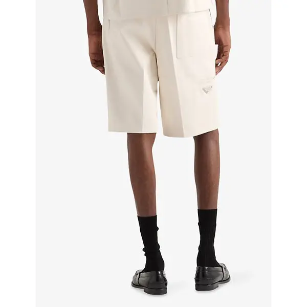 Prada Relaxed Fit Leather Bermuda Shorts
