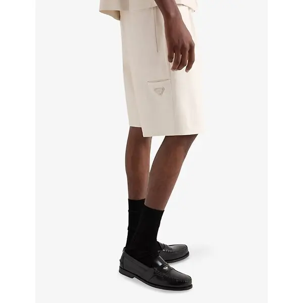 Prada Relaxed Fit Leather Bermuda Shorts