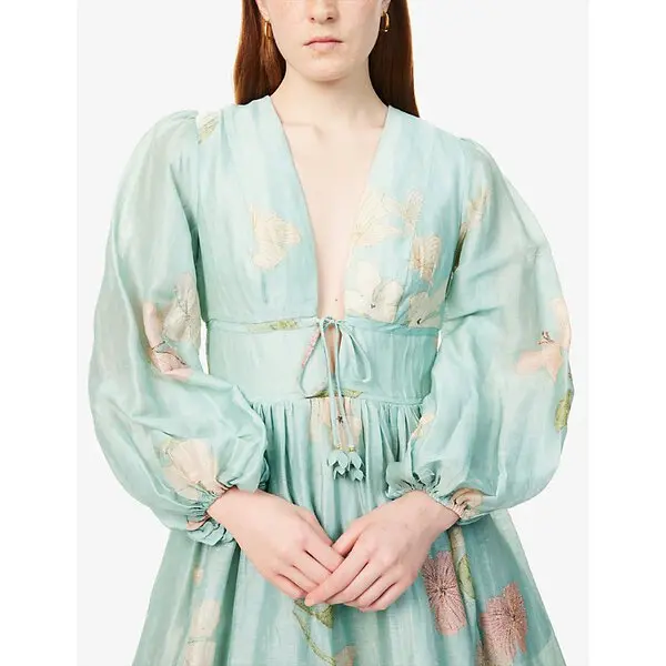 zimmermann mint green dress Xirena Dark Seagrass Boden Dress – The Fresh Cottage main image 0