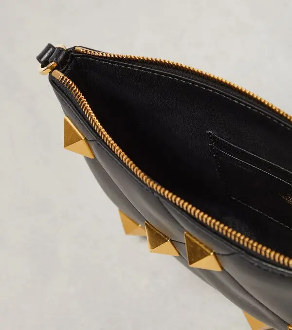 Valentino Garavani Roman Stud Quilted Leather Pouch