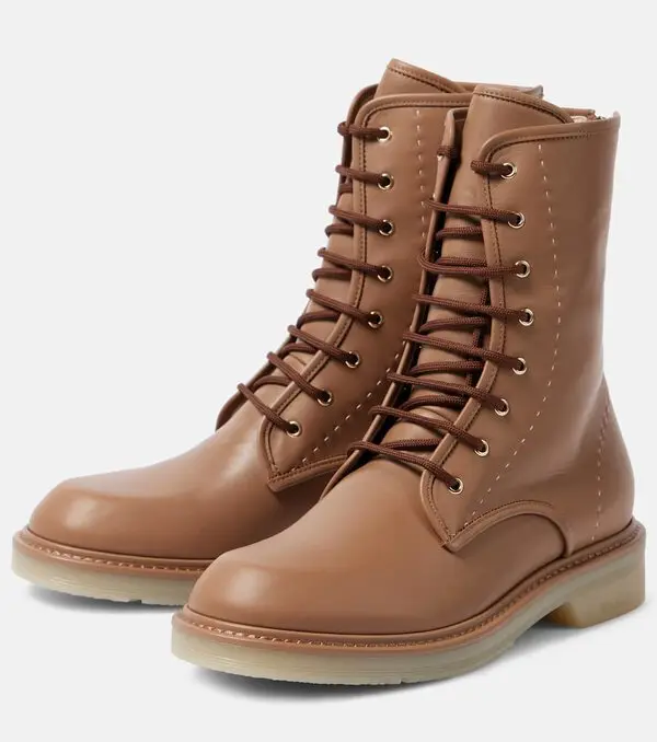 Max Mara Leather Ankle Boots