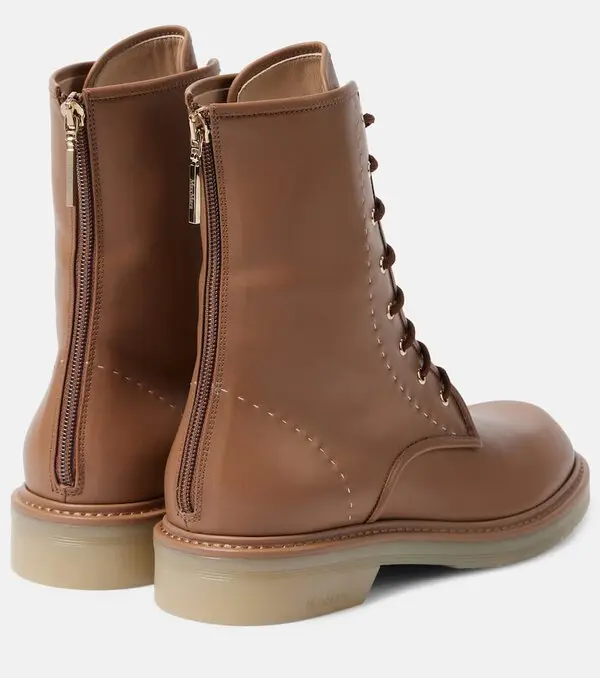 Max Mara Leather Ankle Boots