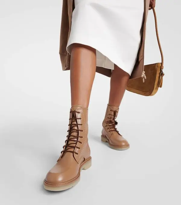 Max Mara Leather Ankle Boots