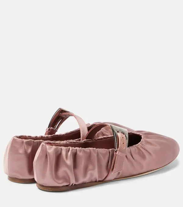 Paris Texas Sveva Satin Ballet Flats