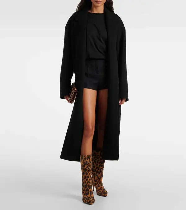 Paris Texas Gaia 60 Leopard-print Suede Boots