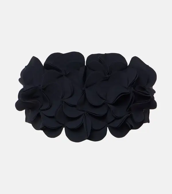 KARLA COLLETTO Tess Ruffled Bandeau Bikini Top - Black