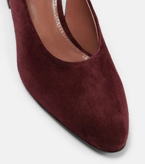 Paris Texas Lavinia 50 Suede Slingback Pumps - Red
