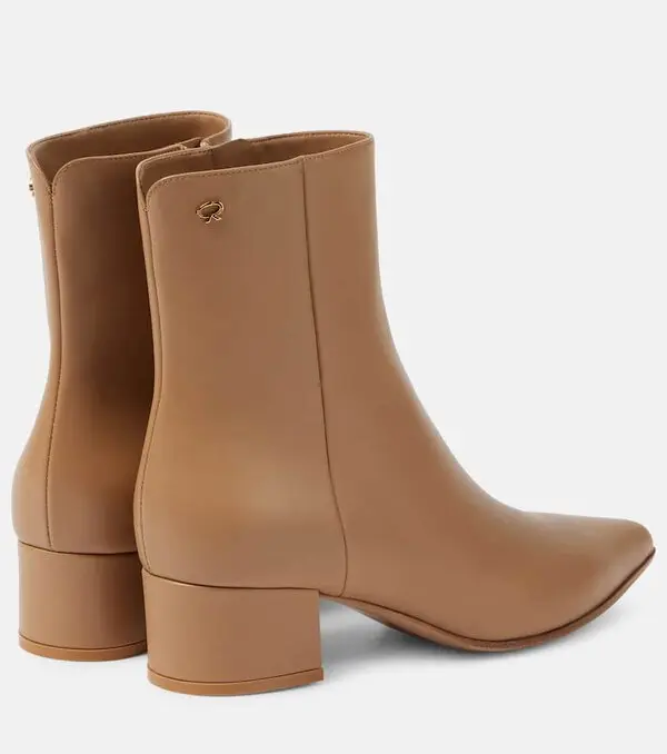 GIANVITO ROSSI Lyell 45 Leather Ankle Boots