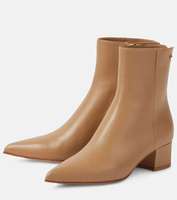 GIANVITO ROSSI Lyell 45 Leather Ankle Boots