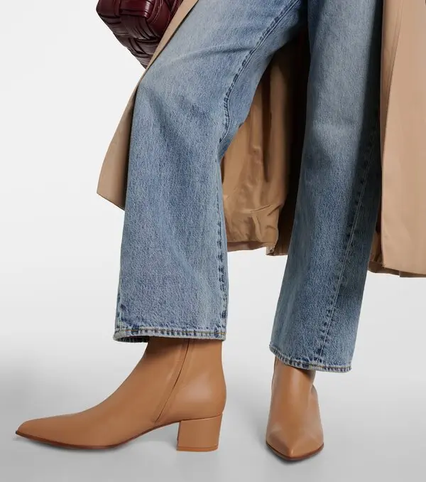 GIANVITO ROSSI Lyell 45 Leather Ankle Boots