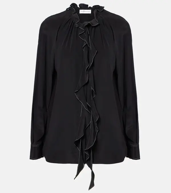 Victoria Beckham Ruffled Silk Blouse