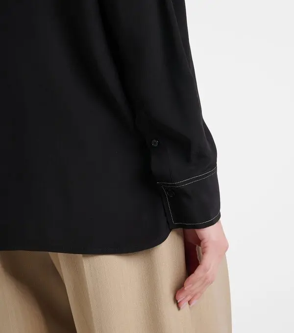 Victoria Beckham Ruffled Silk Blouse