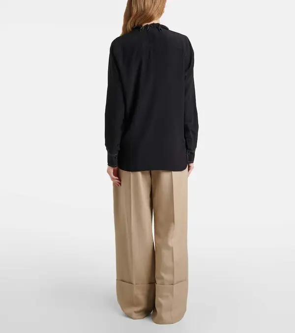 Victoria Beckham Ruffled Silk Blouse