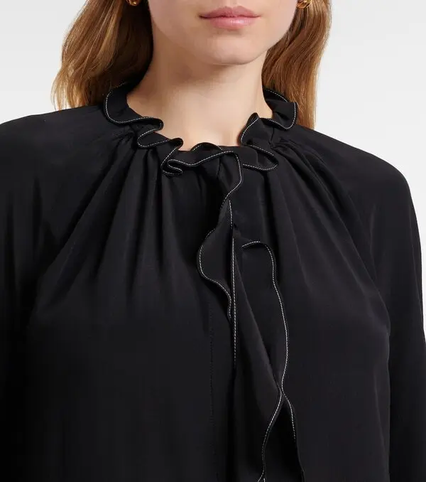 Victoria Beckham Ruffled Silk Blouse