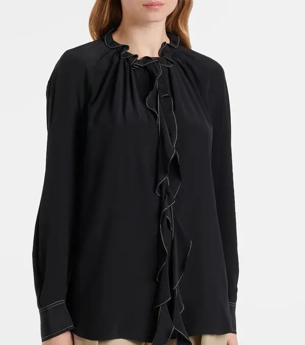 Victoria Beckham Ruffled Silk Blouse
