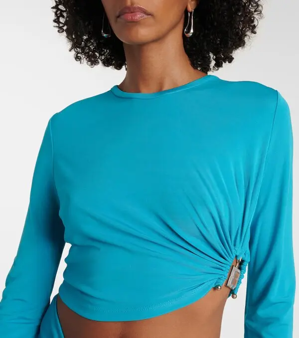 Christopher Esber Embellished Crop Top