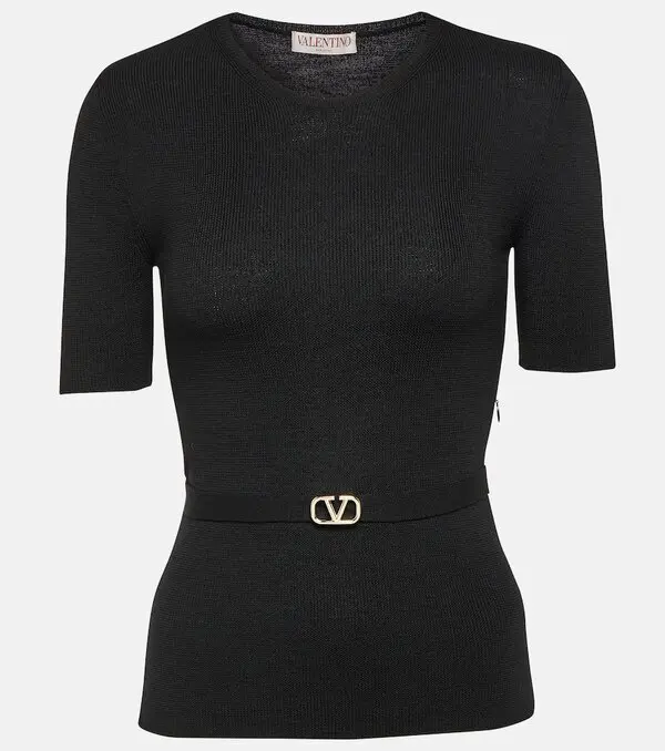 Valentino Garavani Belted Virgin Wool Sweater